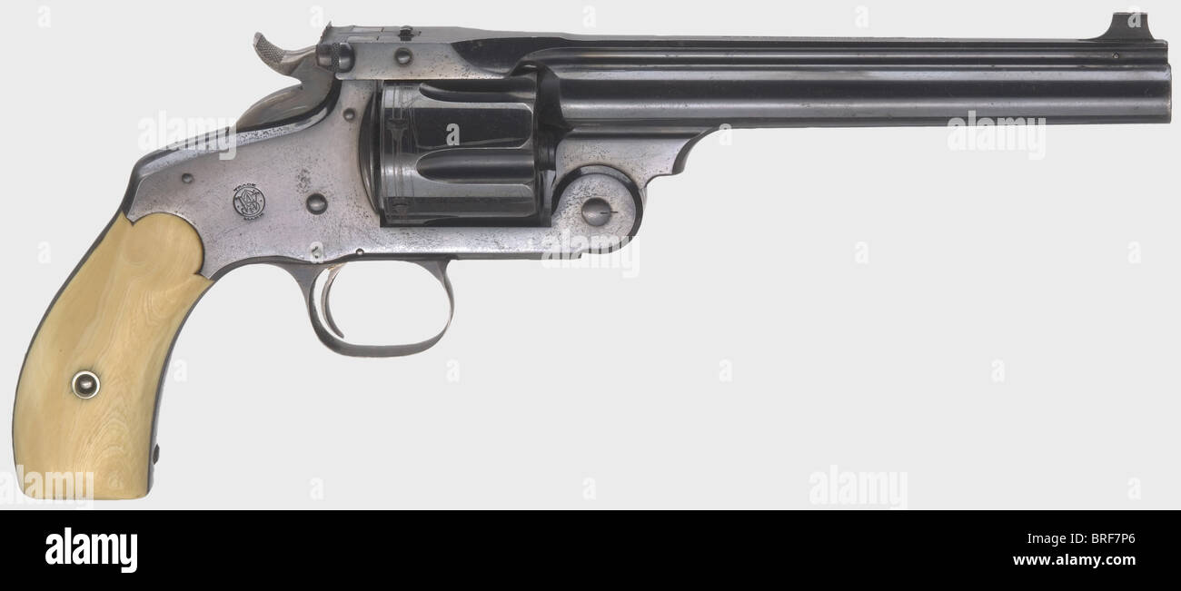 A Smith & Wesson model no. 3, single action revolver, calibre .44 S & W ...