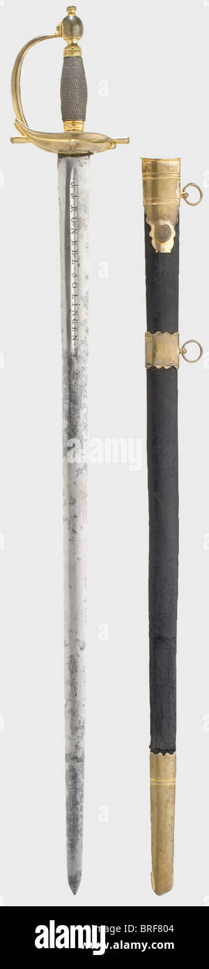 An heavy cavalry officer's sword, pattern 1796., Broad, lenticular ...