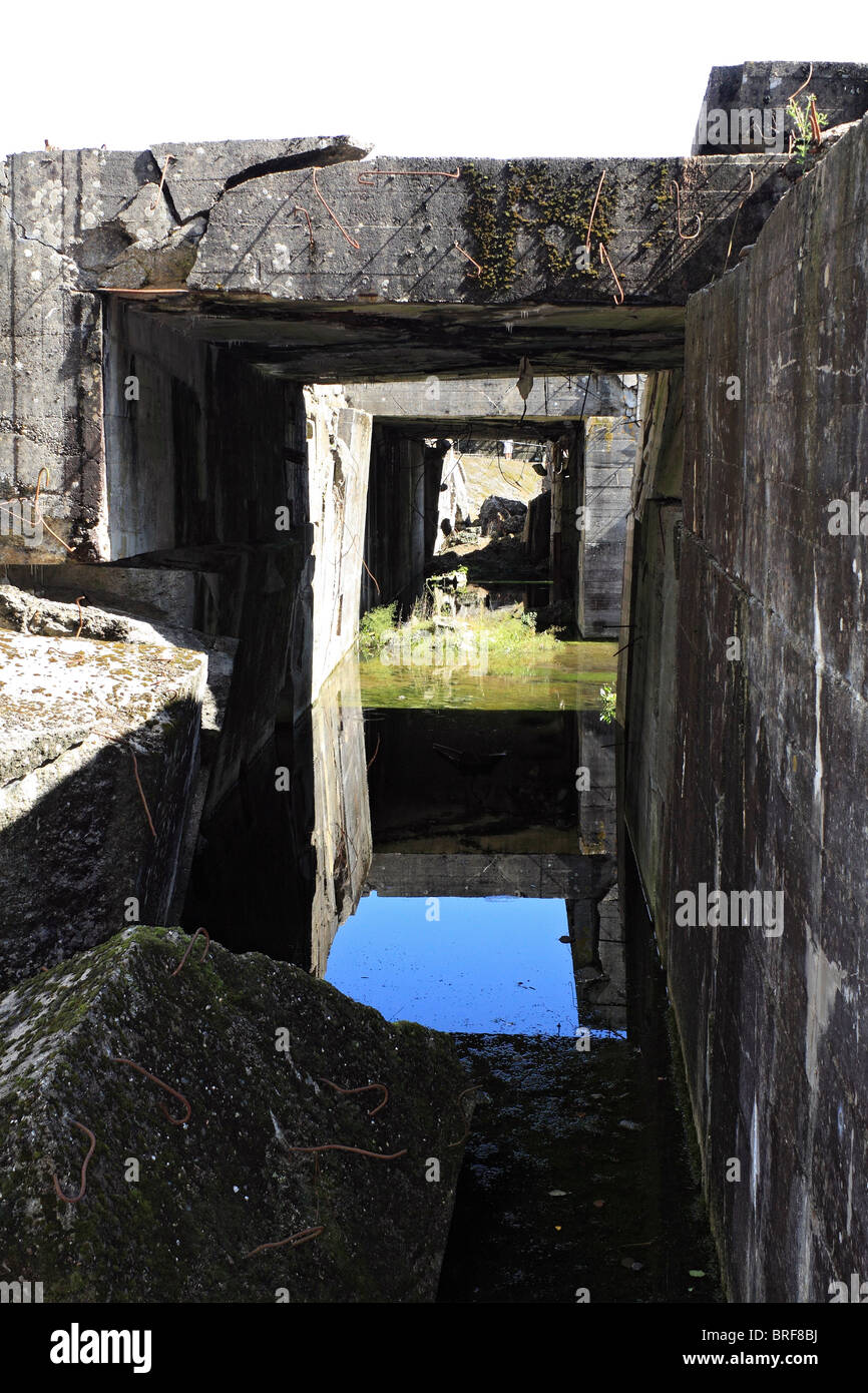 The Blockhaus at Eperlecques, a giant concrete bunker, is the V2 launch ...