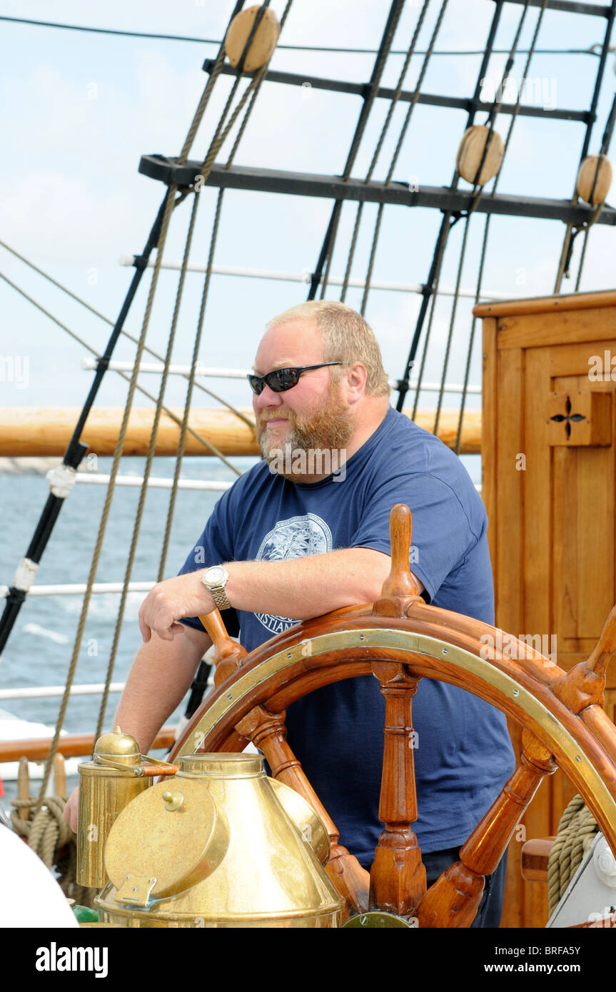 Crew aboard the Christian Radich during Kristiansand Hartlepool leg of ...