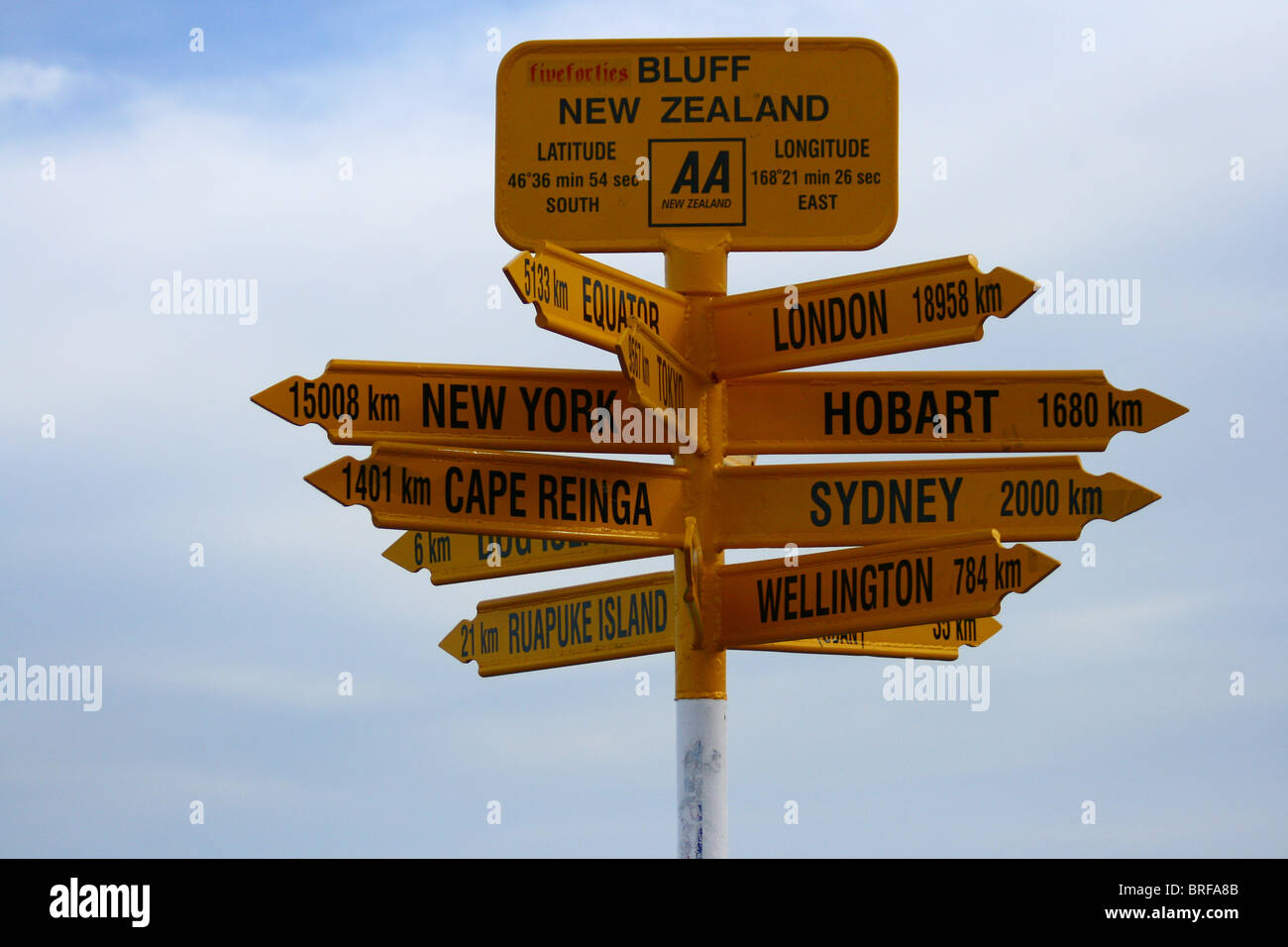 Sign post at the end new zealand hi-res stock photography and images ...