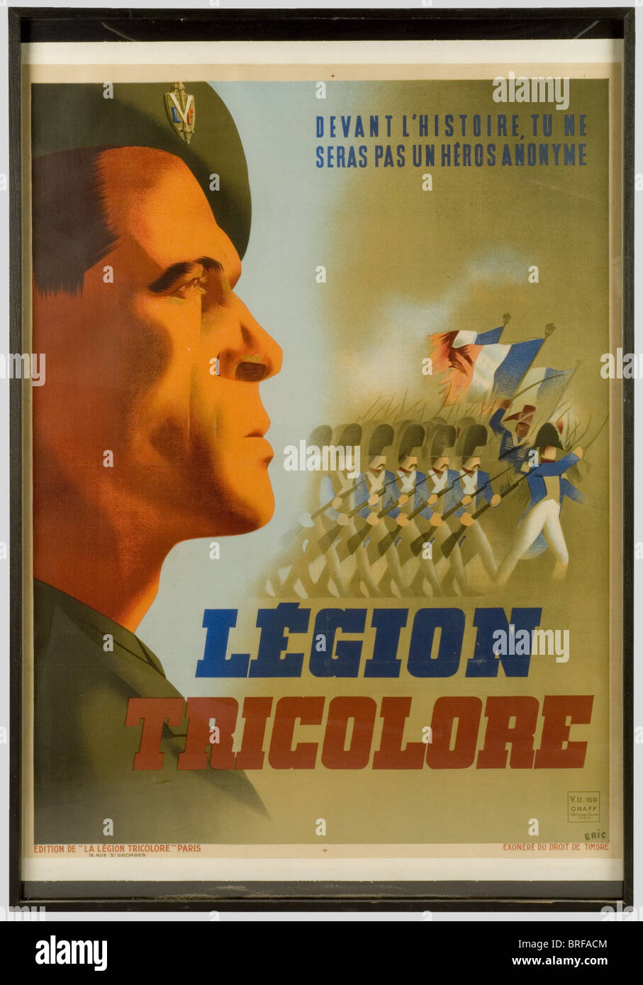 A poster for the engagement in the french legion hi-res stock ...