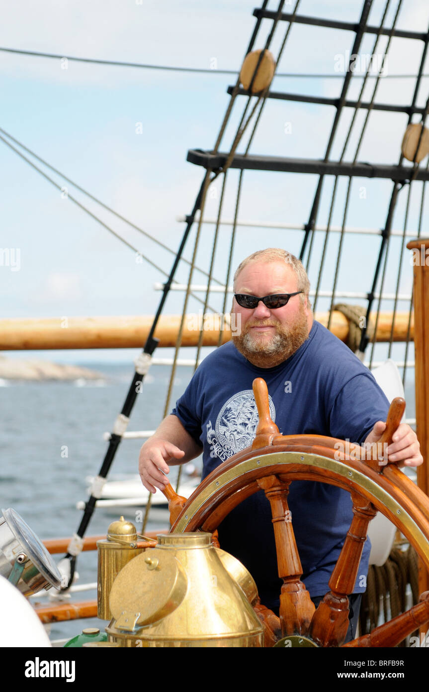 Crew aboard the Christian Radich during Kristiansand Hartlepool leg of ...