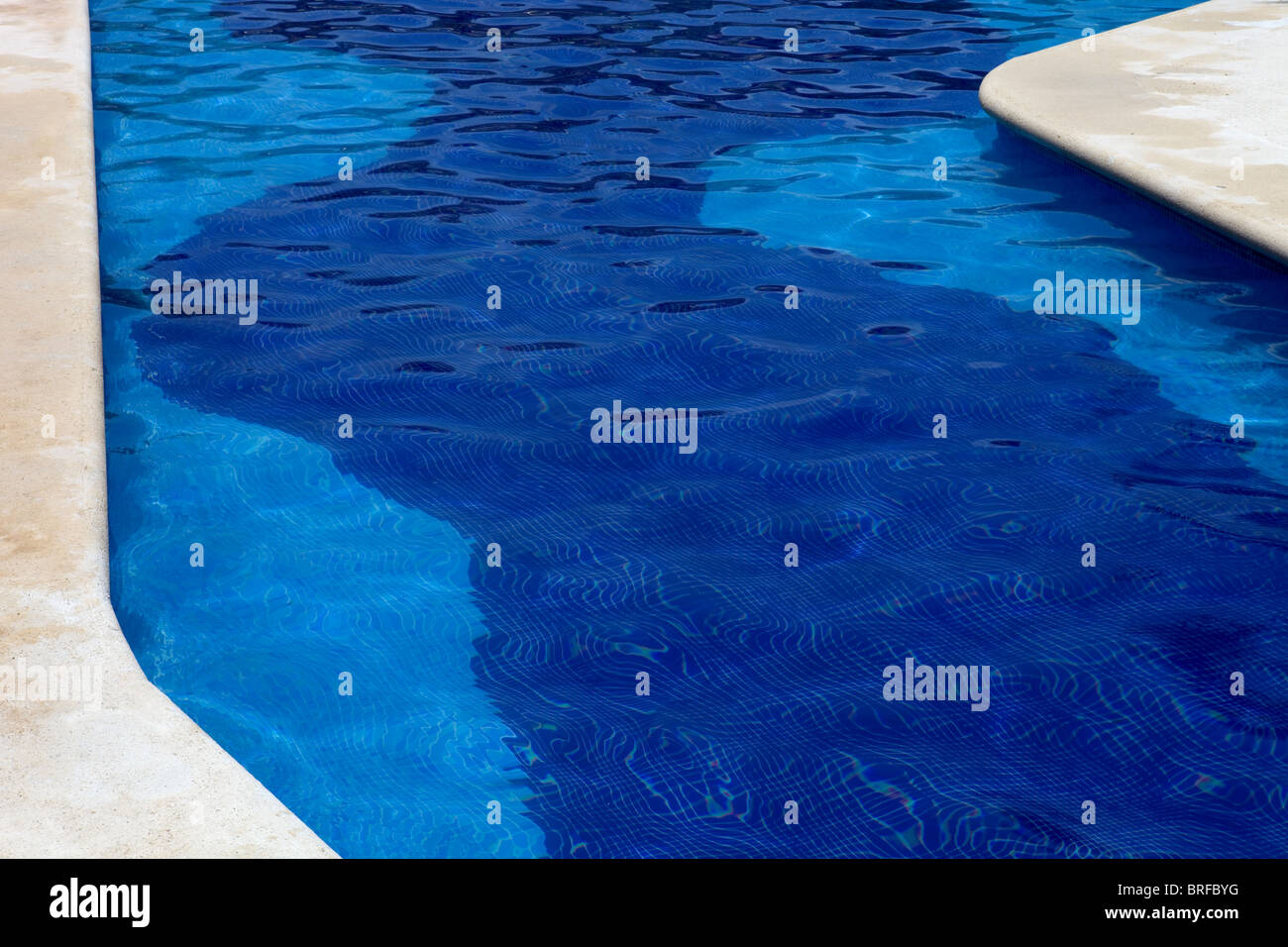 swimming pool blue water detail in summer time Stock Photo - Alamy