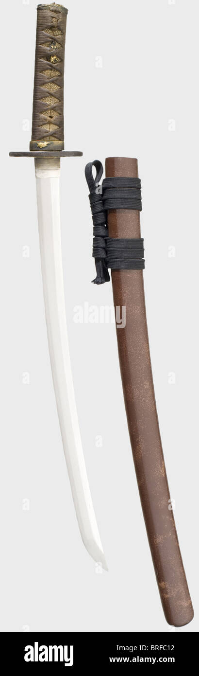 A Wakizashi, Japan, probably mid-Momoyama period. Hamon and blade shape ...