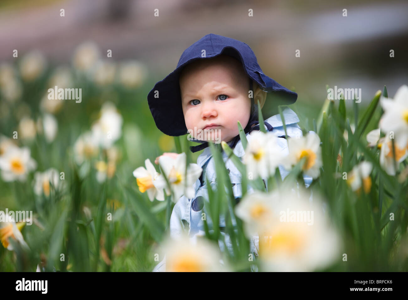 Spring Baby Girl Stock Photo - Alamy