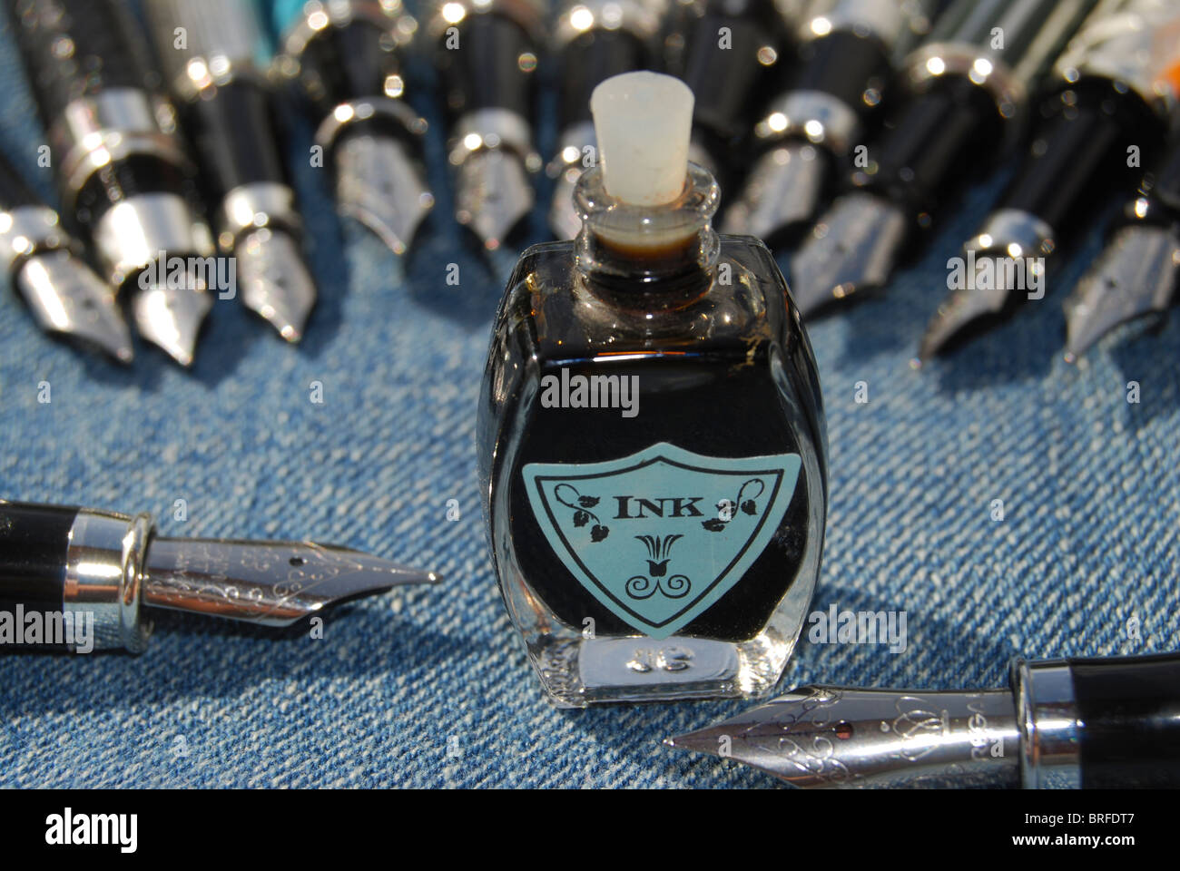 pens and ink. an abstract image that describes the culture Stock Photo ...