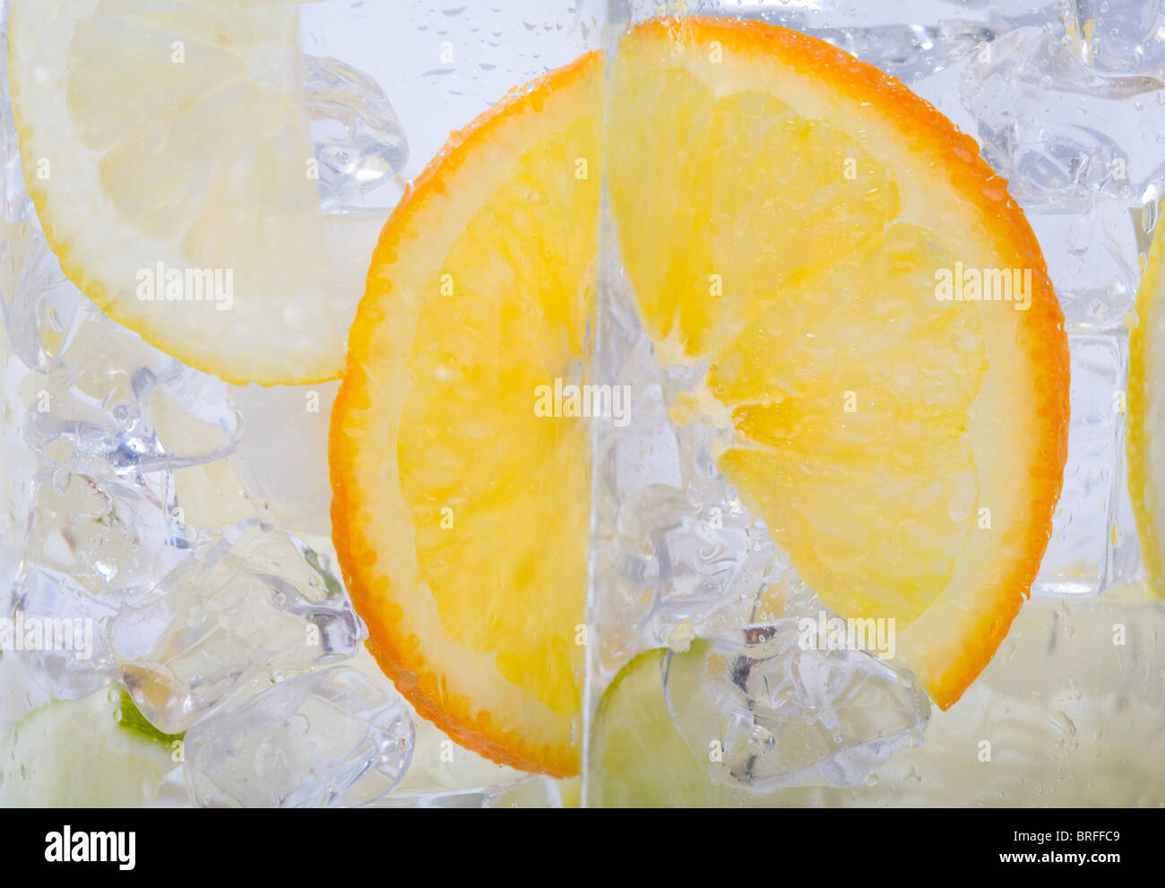 Citrus Ice Water Stock Photo - Alamy