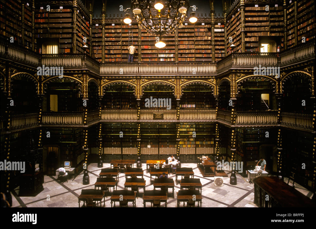 The Royal Portuguese Library, Rio de Janeiro, Brazil Stock Photo - Alamy