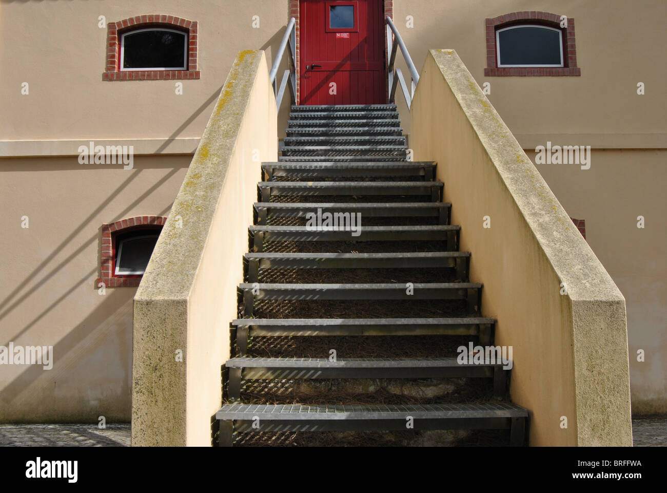 Stairs to top floor of the stable Stock Photo - Alamy