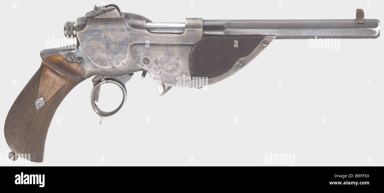 A repeating pistol Bittner mod. 1893, calibre 7.7 mm Bittner, no. 933. ...