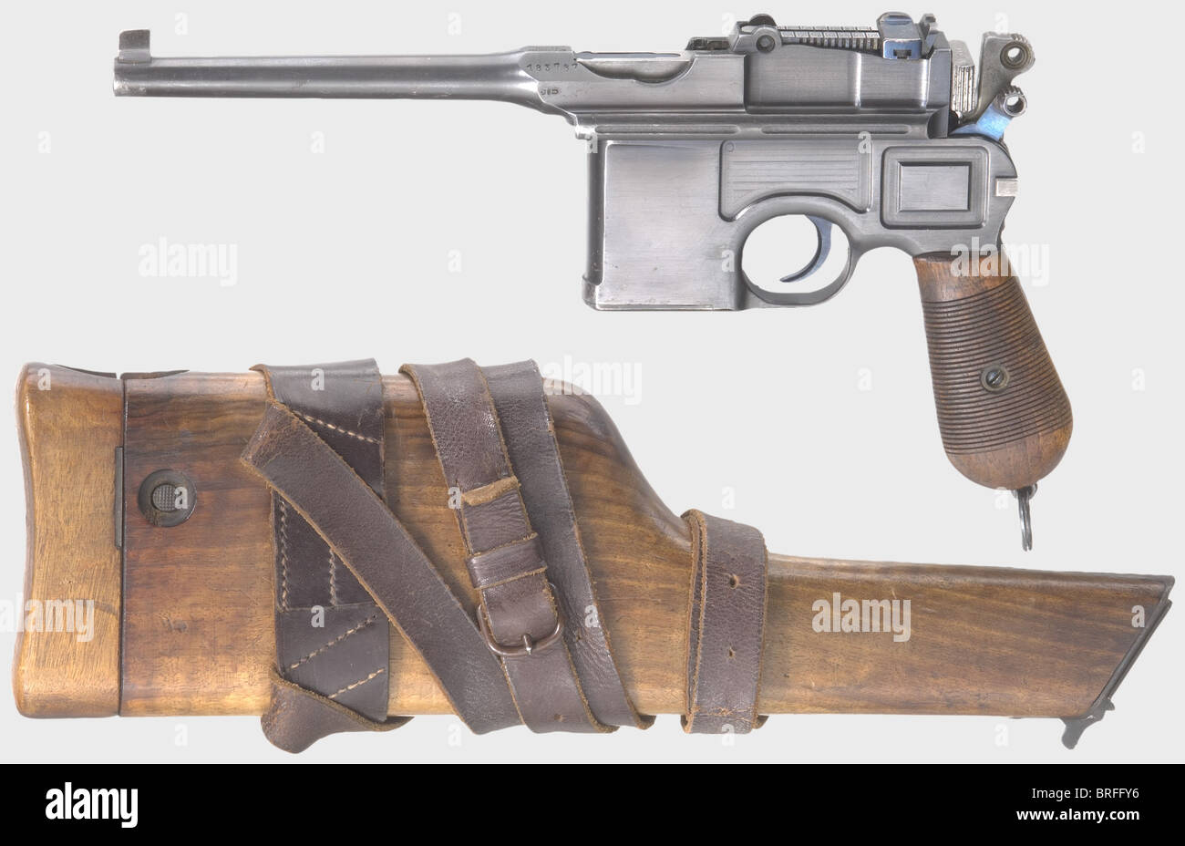 A Mauser C 96 "Prewar Commercial" with detachable stock and leather ...