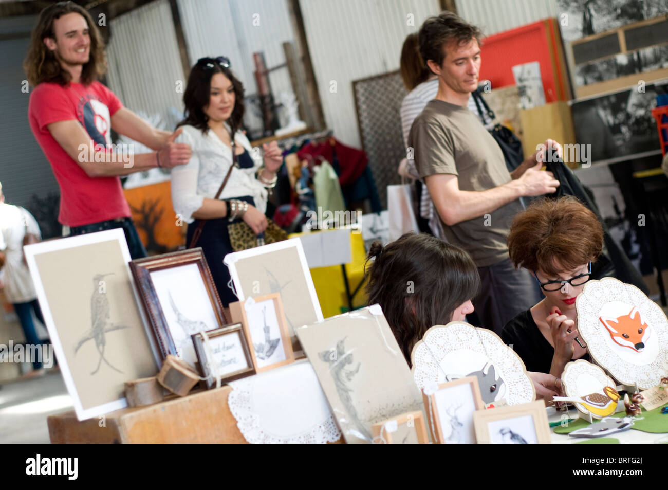 rose street sunday craft market Fitzroy, Australia Stock Photo - Alamy