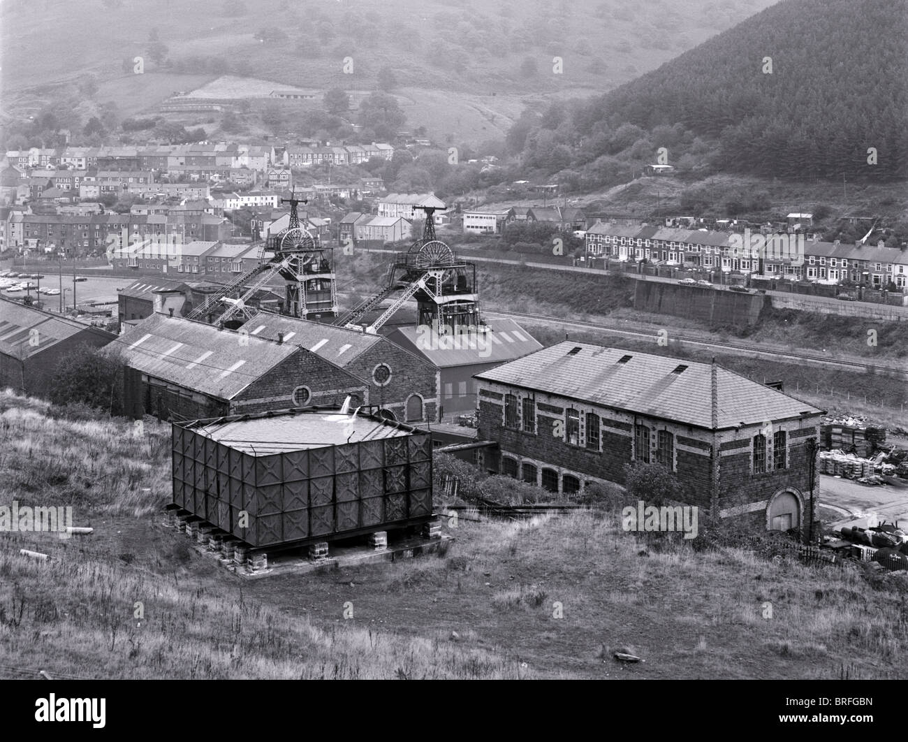 Six Bells colliery in the mining village of Six Bells Gwent South Wales ...
