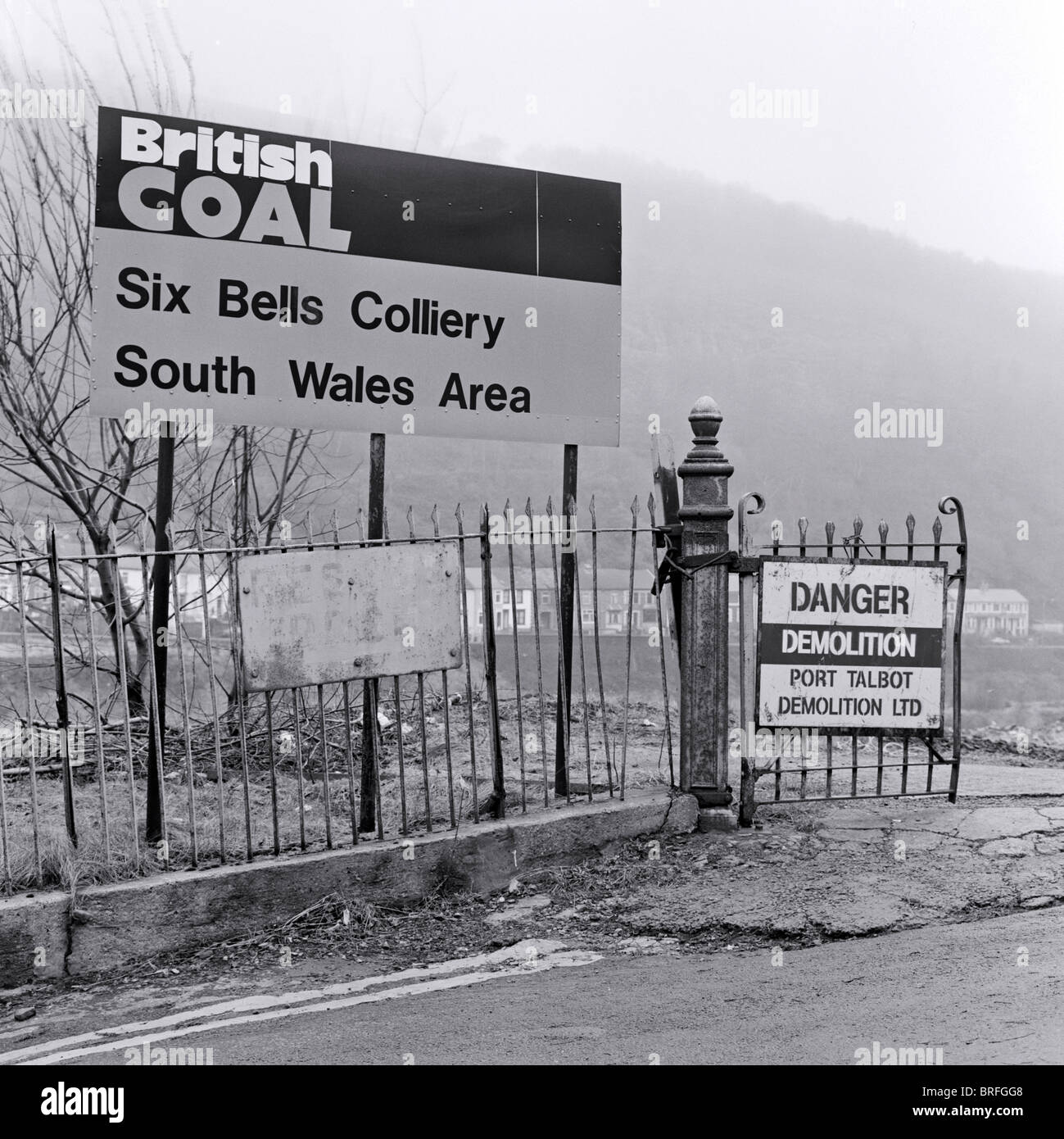 Six Bells colliery being demolished in the mining village of Six Bells ...