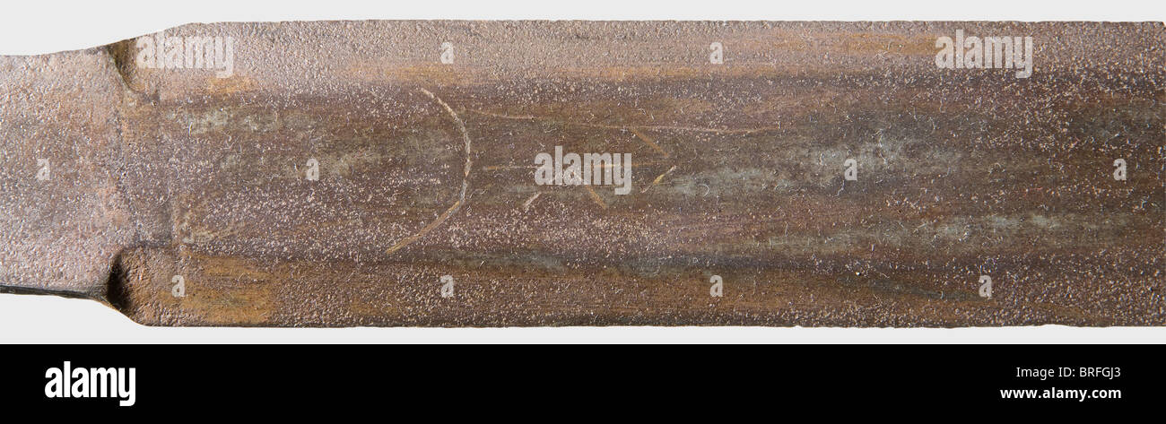 A German two-handed sword,circa 1600. Massive blade with long ricassos ...