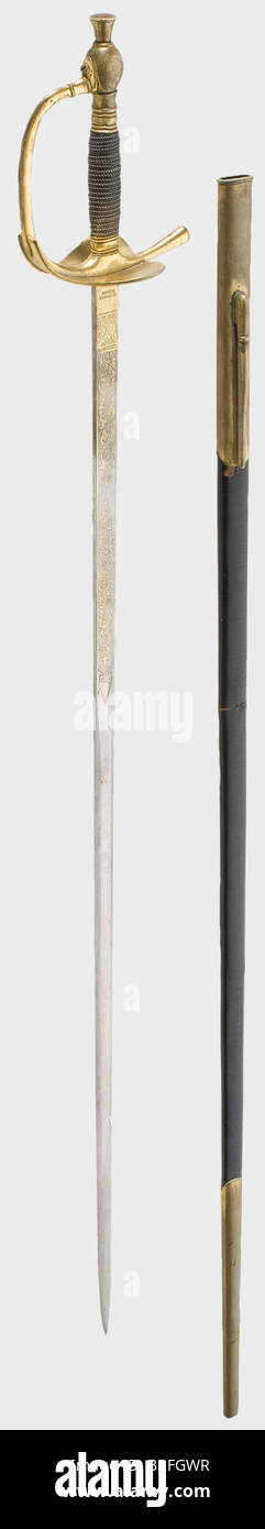 A model 1798 sword for officers,of the Russian Cavalry(variant for chamber valets). Double-edged ...