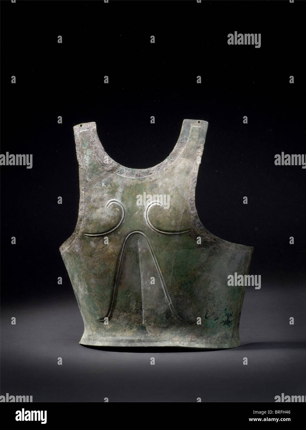 A breastplate for a Greek bronze cuirass,6th/5th century B.C.Early form ...