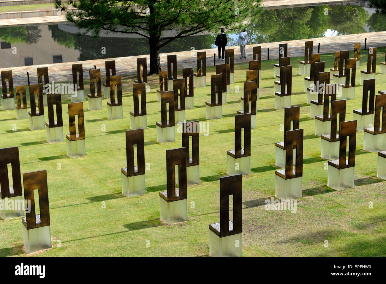 Field of empty chairs Oklahoma City National Memorial Bombing Site ...