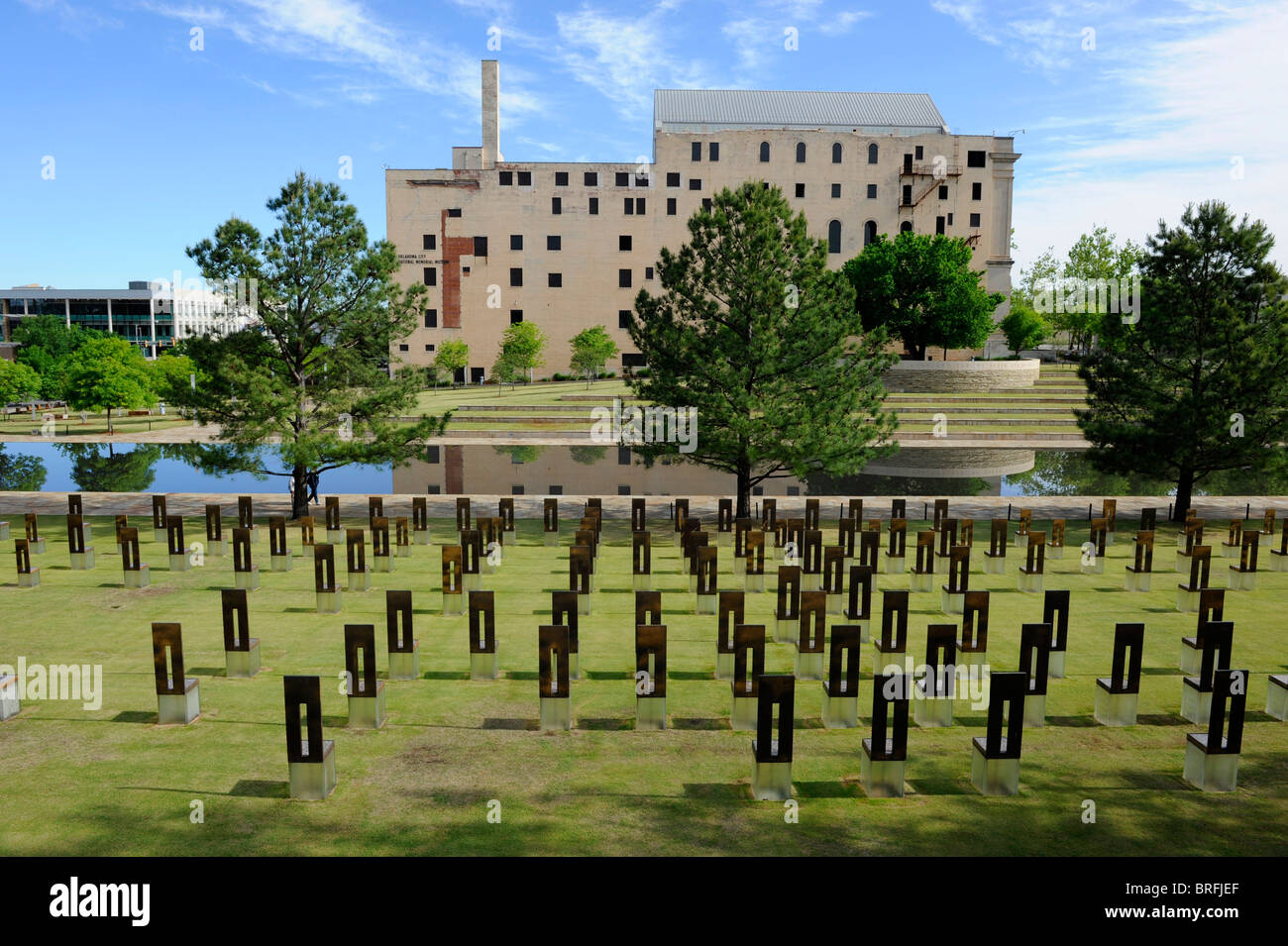 Field of empty chairs Oklahoma City National Memorial Bombing Site ...
