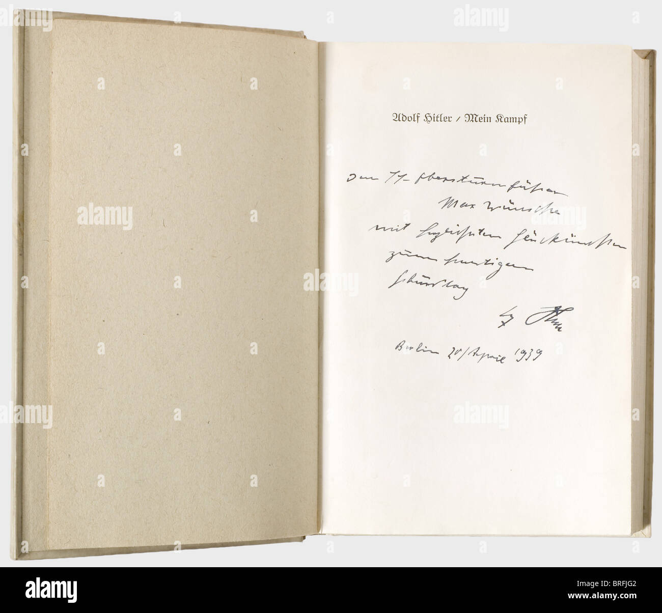 Max Wünsche - a presentation edition of "Mein Kampf" for his 1939 ...