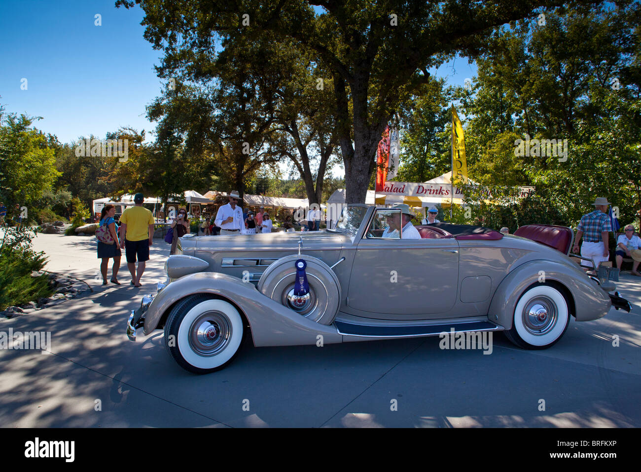 A 1937 Packard 115 C Convertible coupe on its way to the awards ...