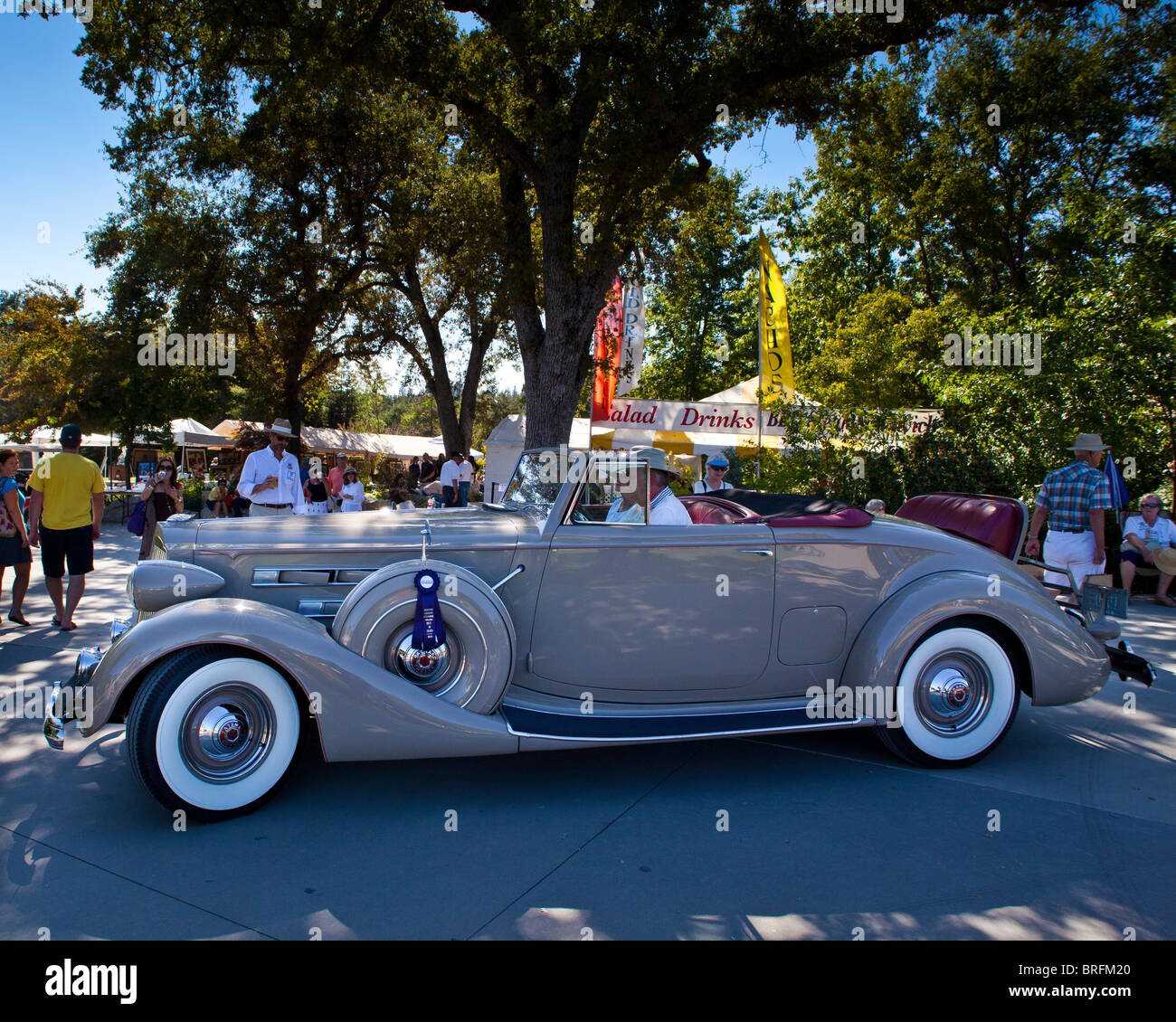 A 1937 Packard 115 C Convertible coupe on its way to the awards ...