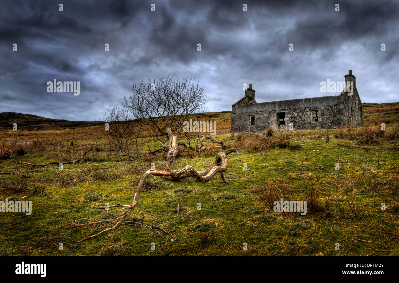 Abandoned Derelict Croft House Stock Photo - Alamy