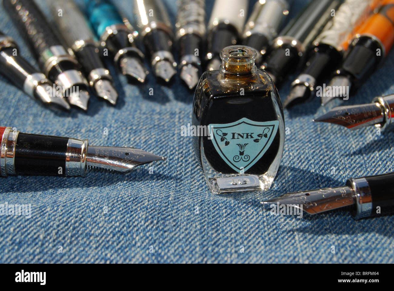 pens and ink. an abstract image that describes the culture Stock Photo ...