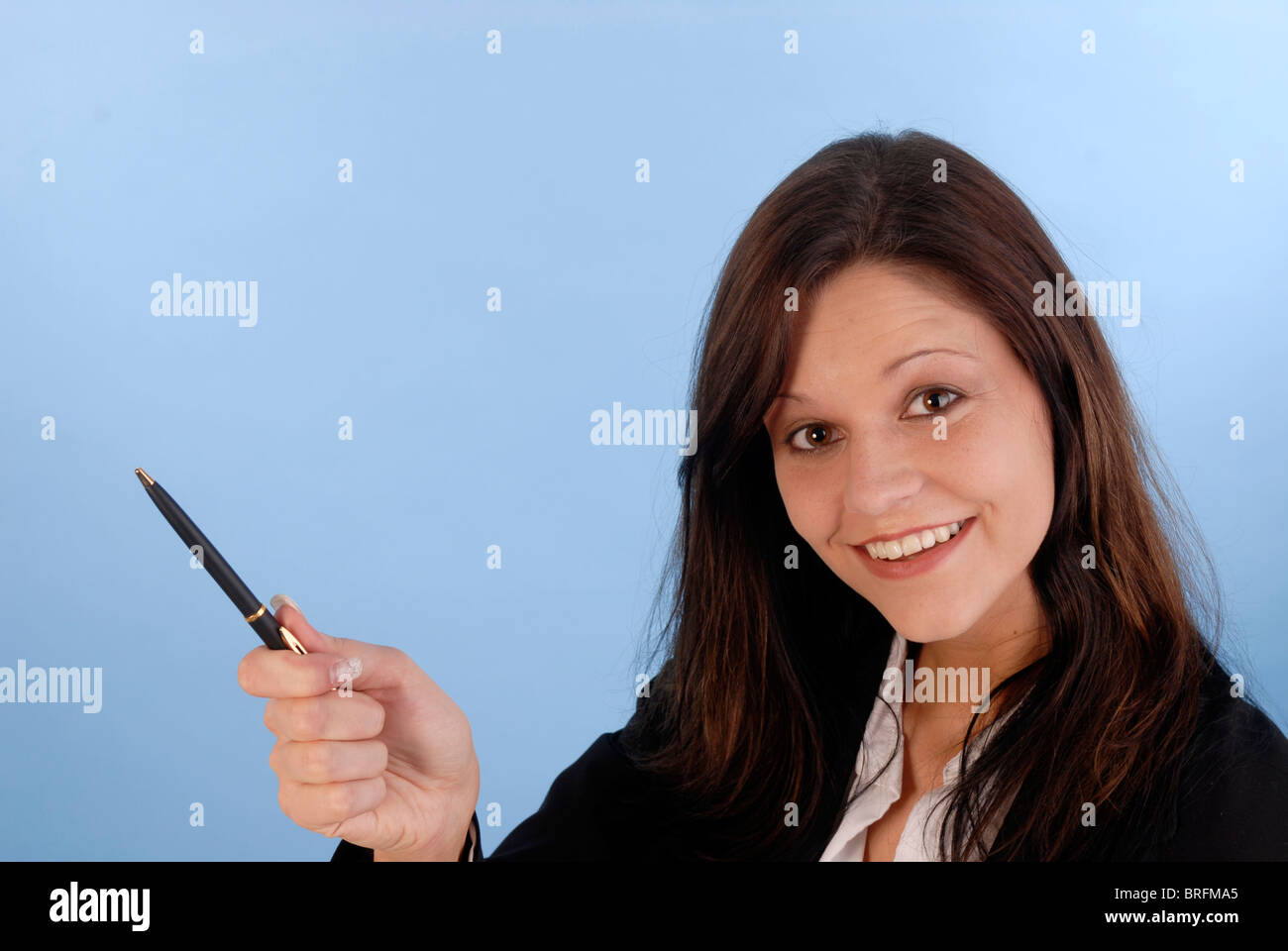 Young woman has an idea Stock Photo - Alamy