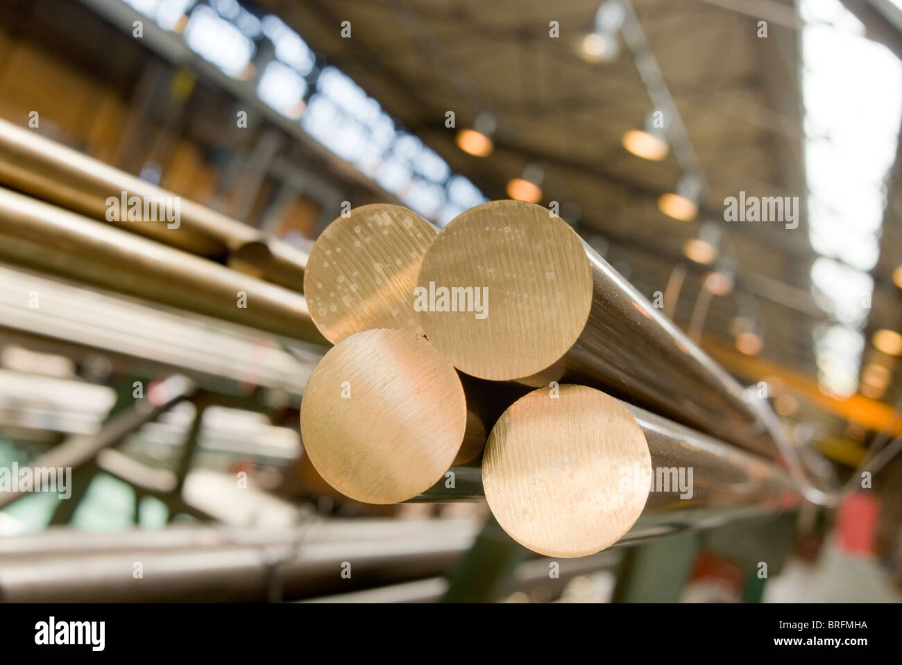 Copper rods for making copper pipe Stock Photo - Alamy