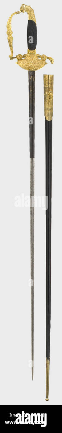 A smallsword for an "officier général",or high-ranking officer of the ...