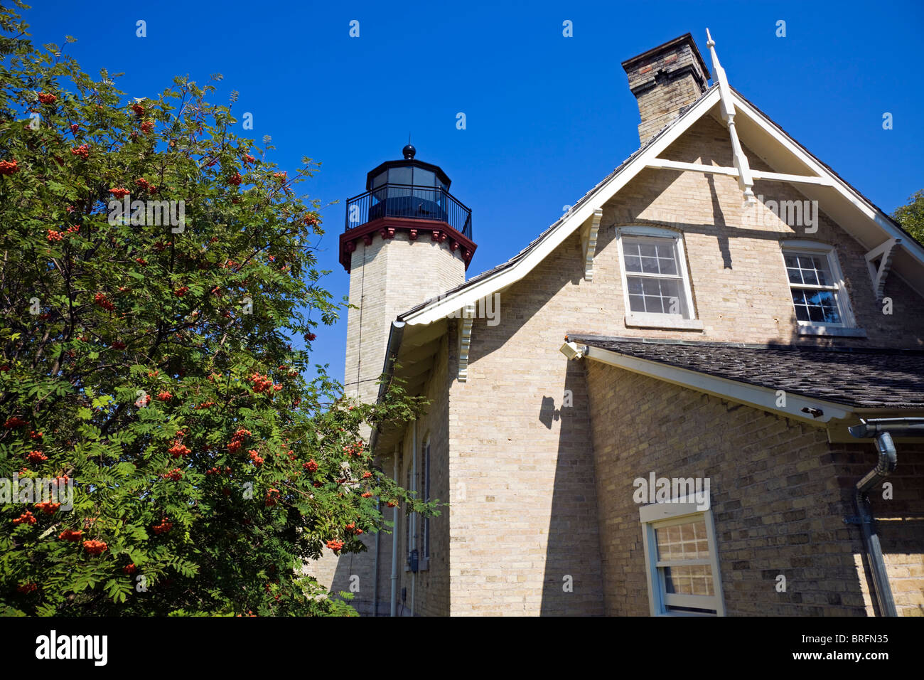 Old mackinaw point lighthouse hi-res stock photography and images - Alamy