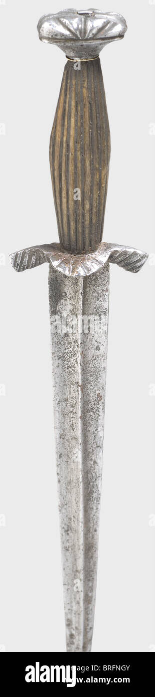 A German "Landsknecht" dagger,circa 1540/50. Double-edged blade ...