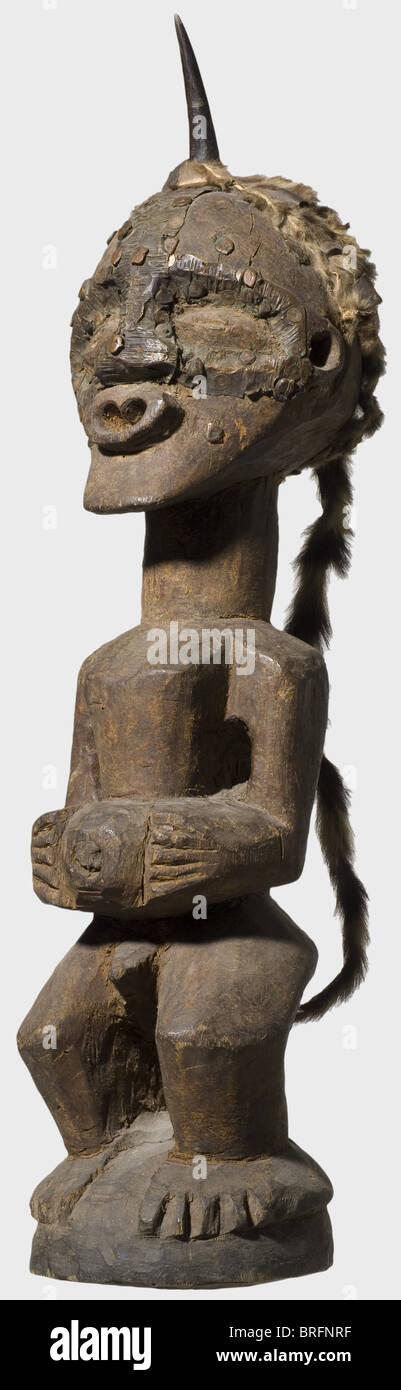 1st half of the 20th century horned wooden figure hi-res stock ...