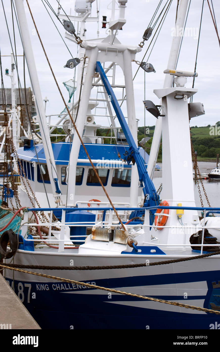 Scallop fishing boats moored at Kirkcudbright, Dumfries and Galloway ...
