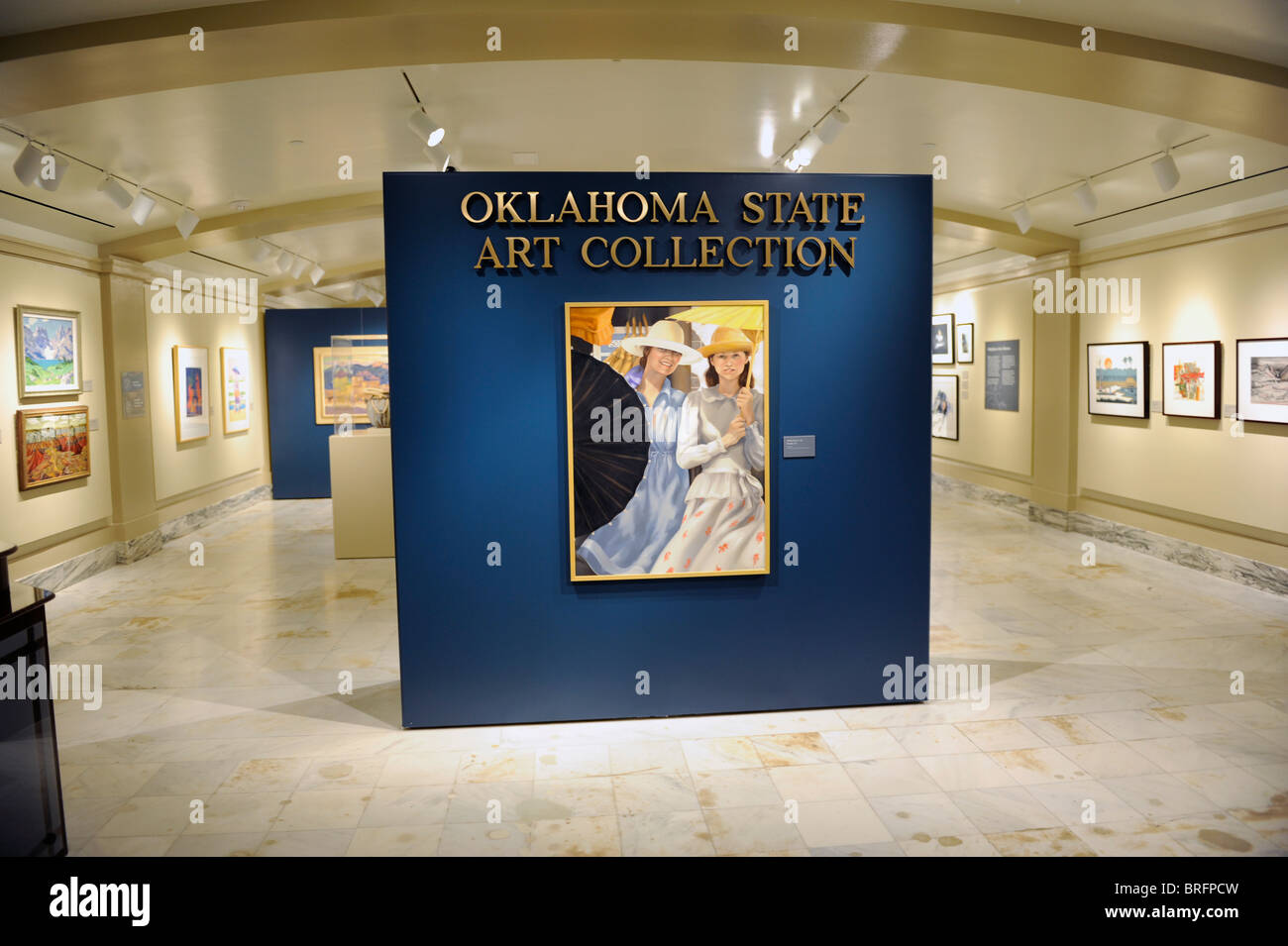 Oklahoma City Capitol Building State Art Collection Stock Photo - Alamy