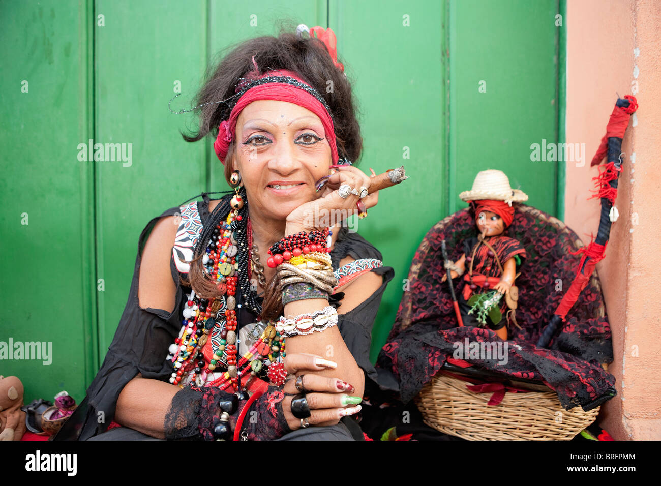 HAVANA: CUBAN WOMAN WITH CIGAR Stock Photo - Alamy