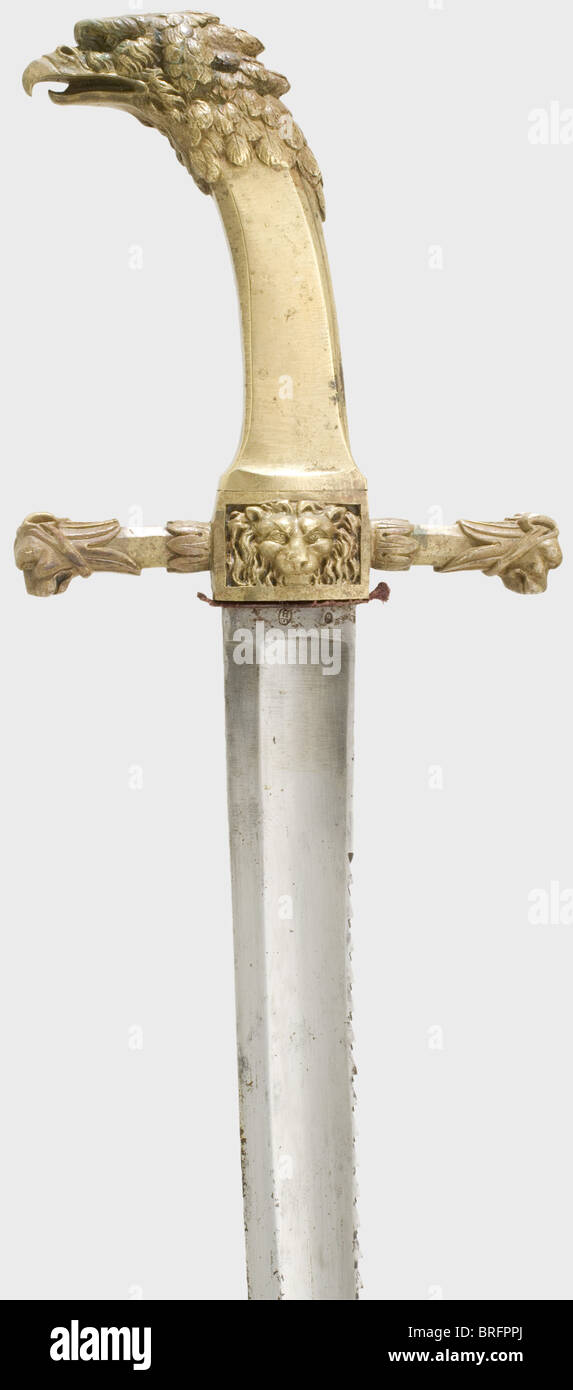 A sabre for a sapper of the Imperial Guard.,Slightly curved,saw-backed ...