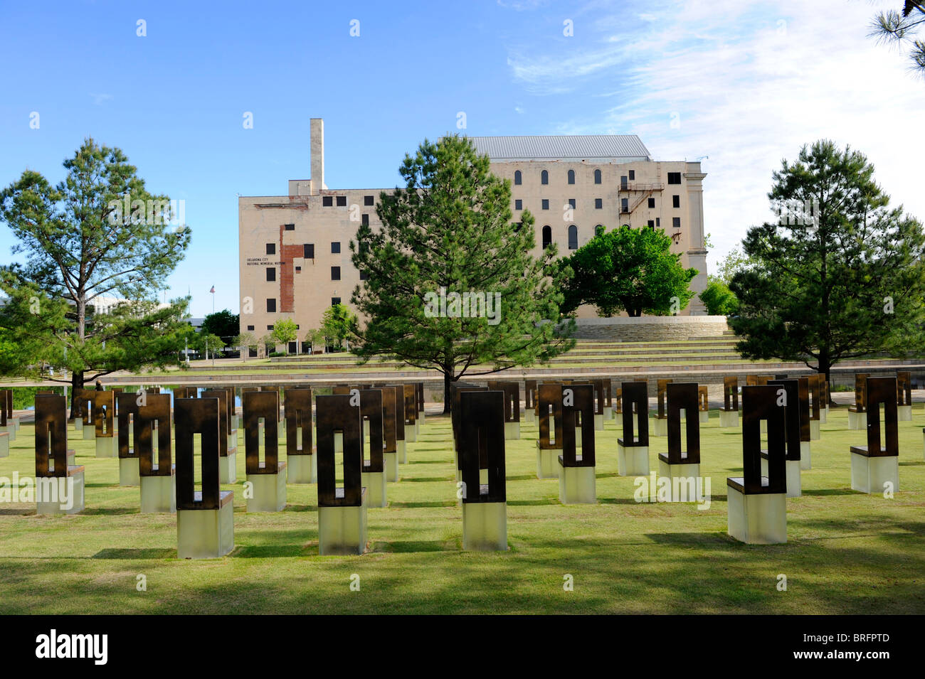 Field of empty chairs Oklahoma City National Memorial Bombing Site ...