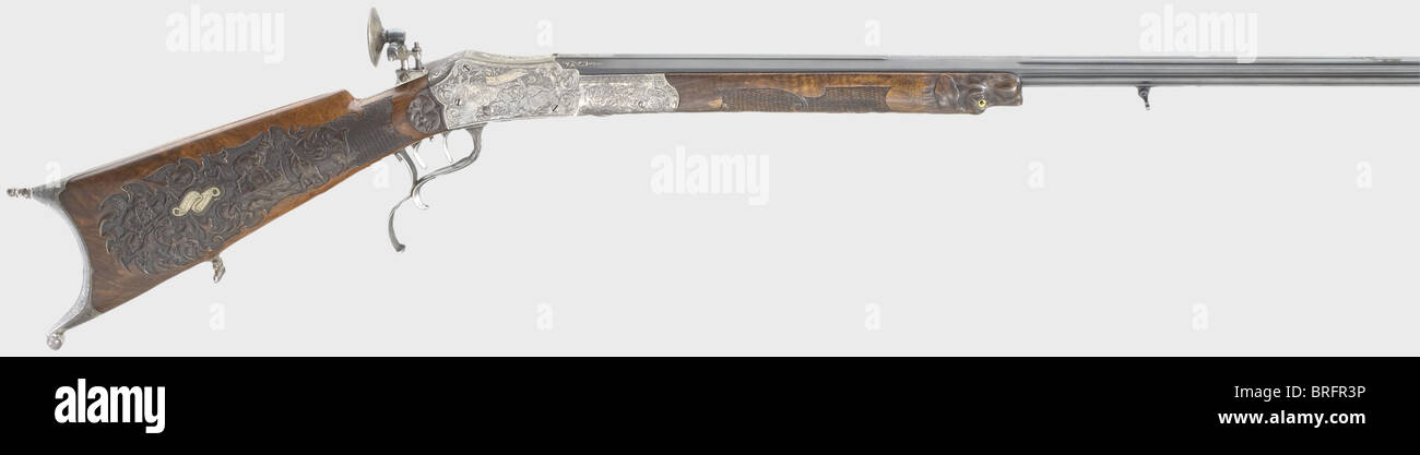 A fine breech-loading target rifle,Martini action. Henry Hatt ...