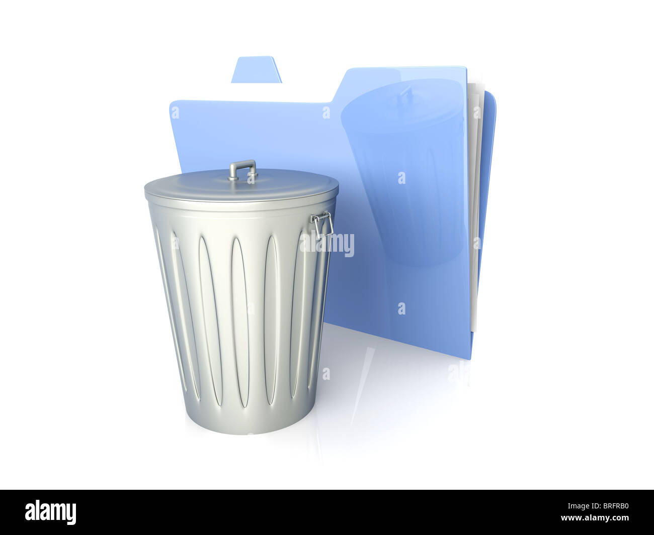 Folder trash bin 3d illustration Cut Out Stock Images & Pictures - Alamy