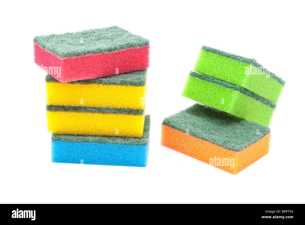 Multi-coloured kitchen sponges Stock Photo - Alamy