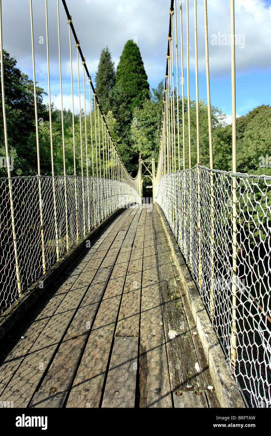 A suspension bridge at Betws y Coed North Wales Stock Photo - Alamy