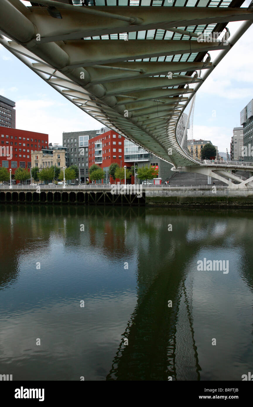 The Zubizuri Bridge, Bilbao, Spain, River Nervion Stock Photo - Alamy