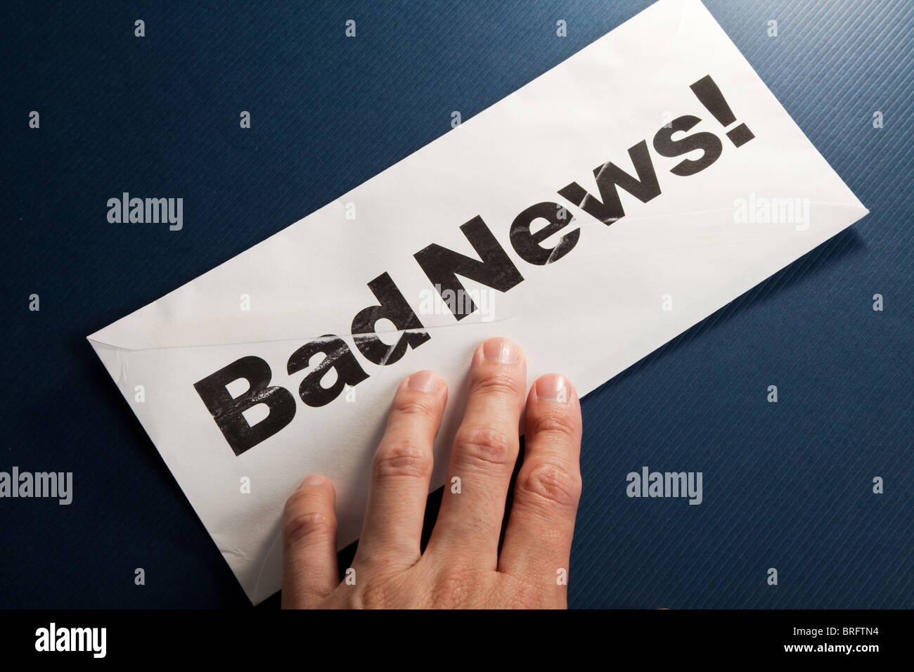 Bad News and envelope, concept of failure Stock Photo - Alamy