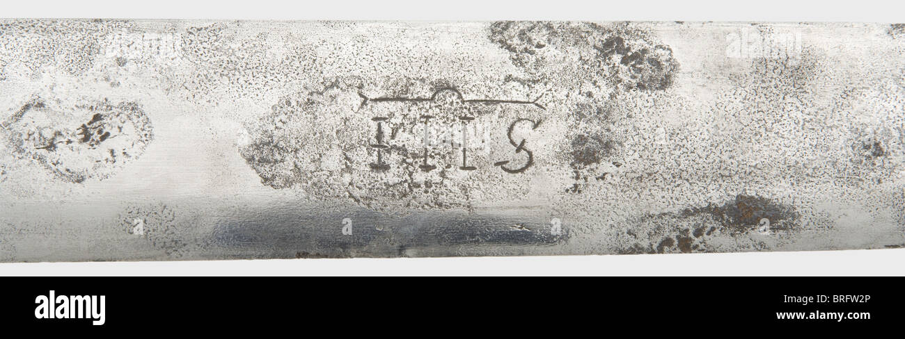 A Styrian hand-and-a-half sword,circa 1580. Heavy,double-edged blade ...