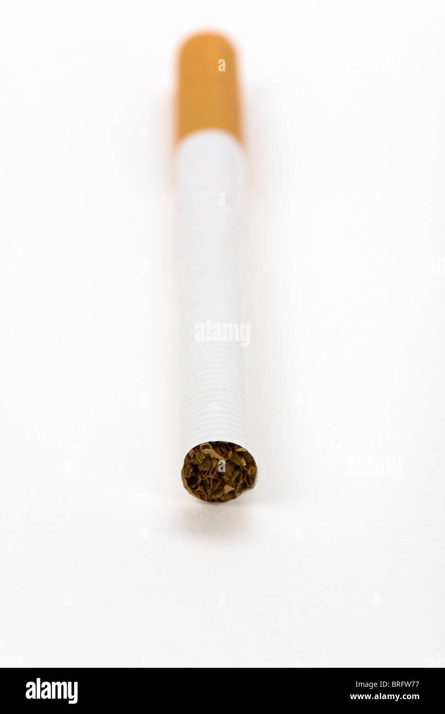 A Cigarette with white background Stock Photo - Alamy