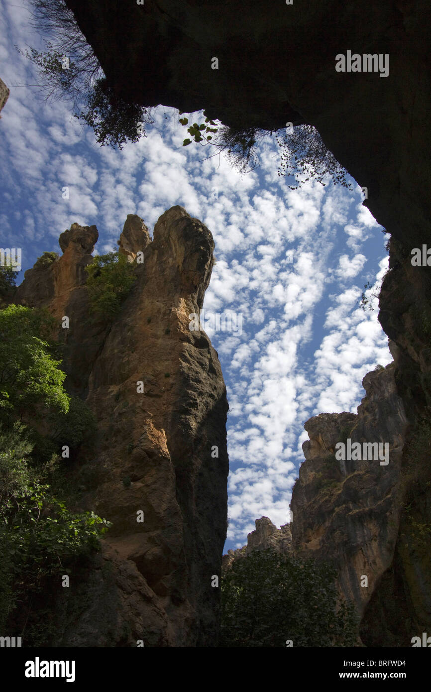 monachil gorge area Sierra Nevada National Park Spain Europe Stock ...