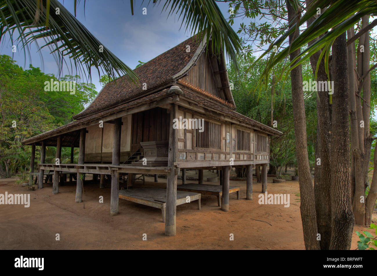 Traditional Thai Teak House Stock Photo - Alamy